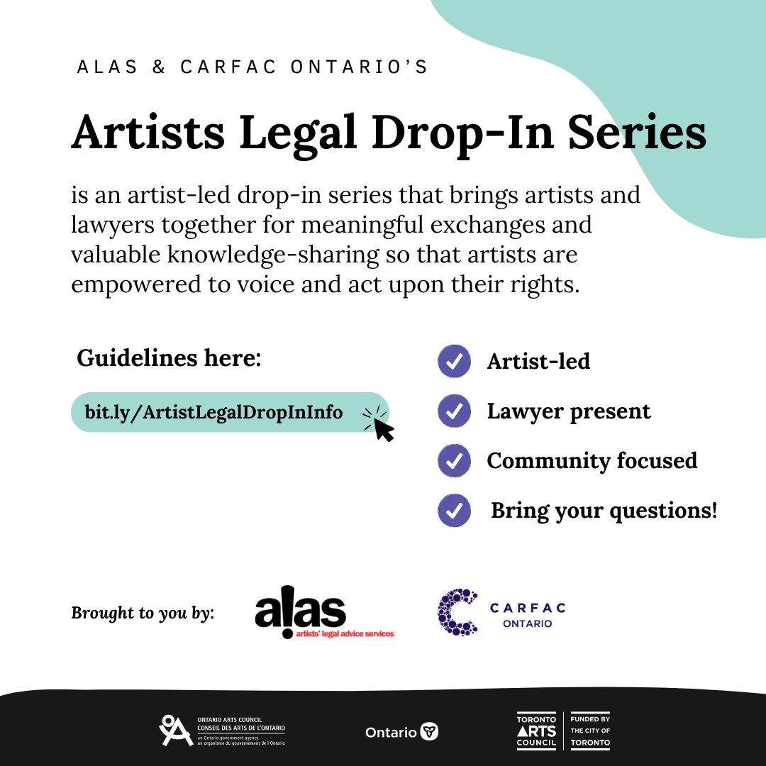 Artists Legal Drop-In Series: The Business of Art – CARFAC Ontario News